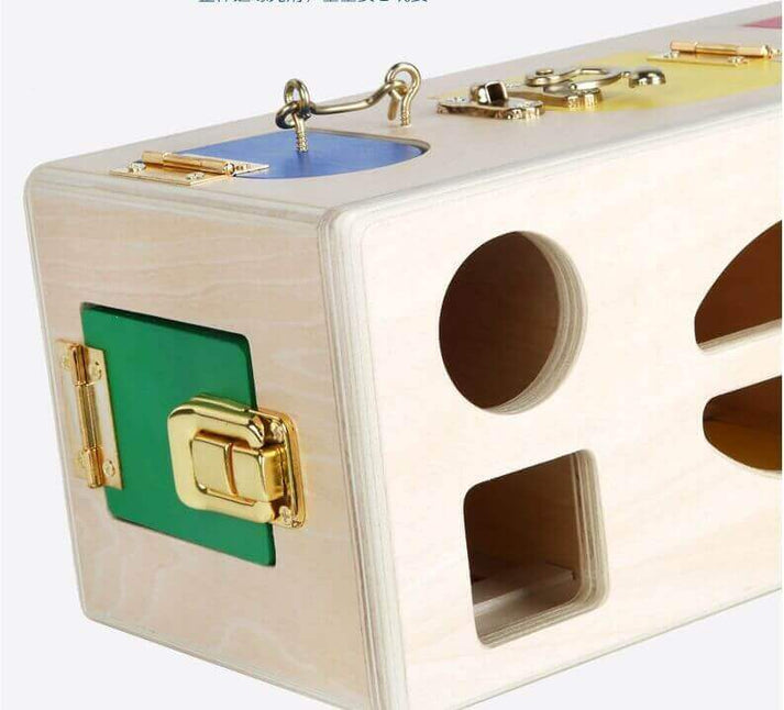 SmartLock™ Montessori Wooden Shape Sorter Box (Object Permanence Toy ...