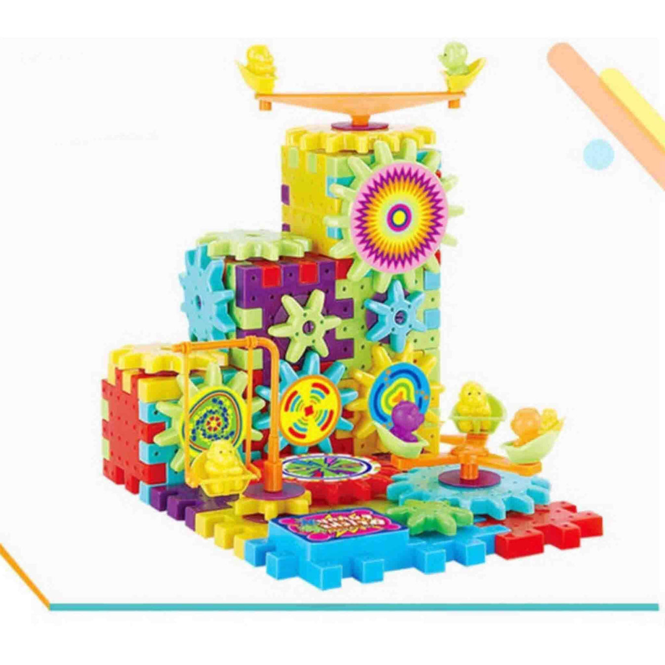 EcoPlay™ Motorized Gear Works Building Set (STEM Engineering Kit ...