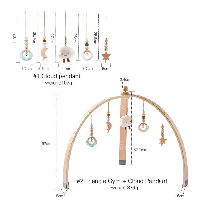 Wooden Baby Activity Gym | Natural Basswood – BleuRibbon